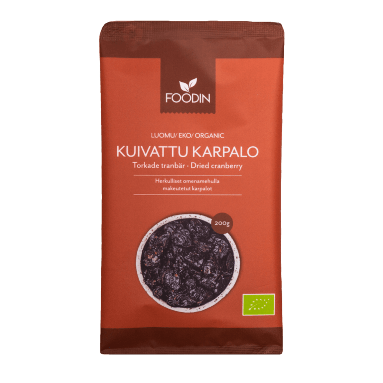 Foodin Kuivattu Karpalo 130 g - Fiksuapteekki